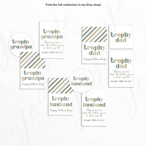 Father's Day "trophy Dad" 2x2" Gift Tag | Stanley | Water Bottle ...
