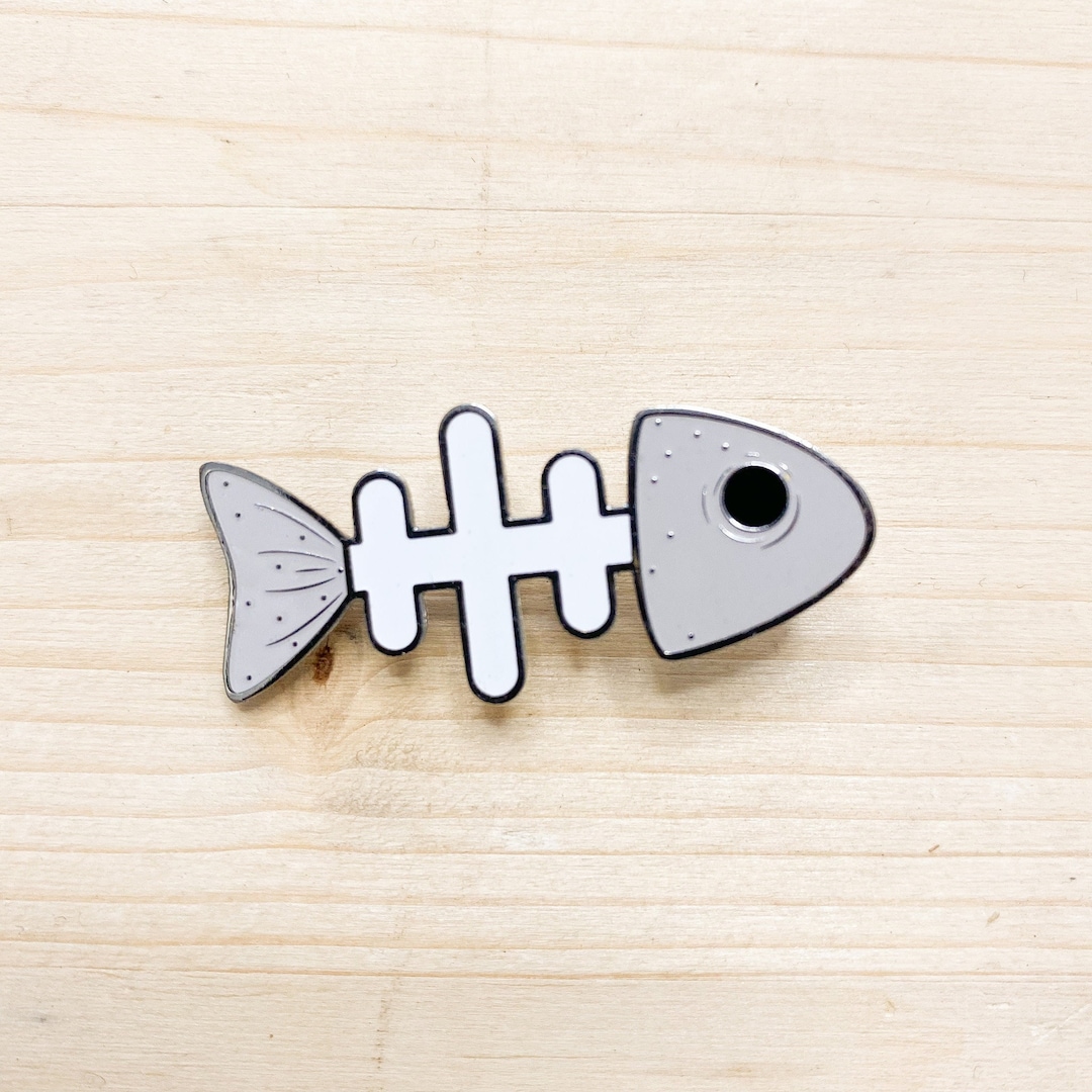 Metal Fishbone Pin, Special Pin, Minimalist, Limited Edition - Etsy