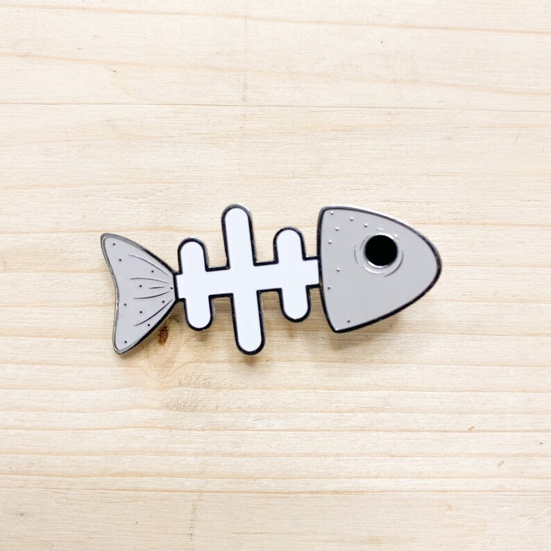 Metal Fishbone Pin, Special Pin, Minimalist, Limited Edition - Etsy