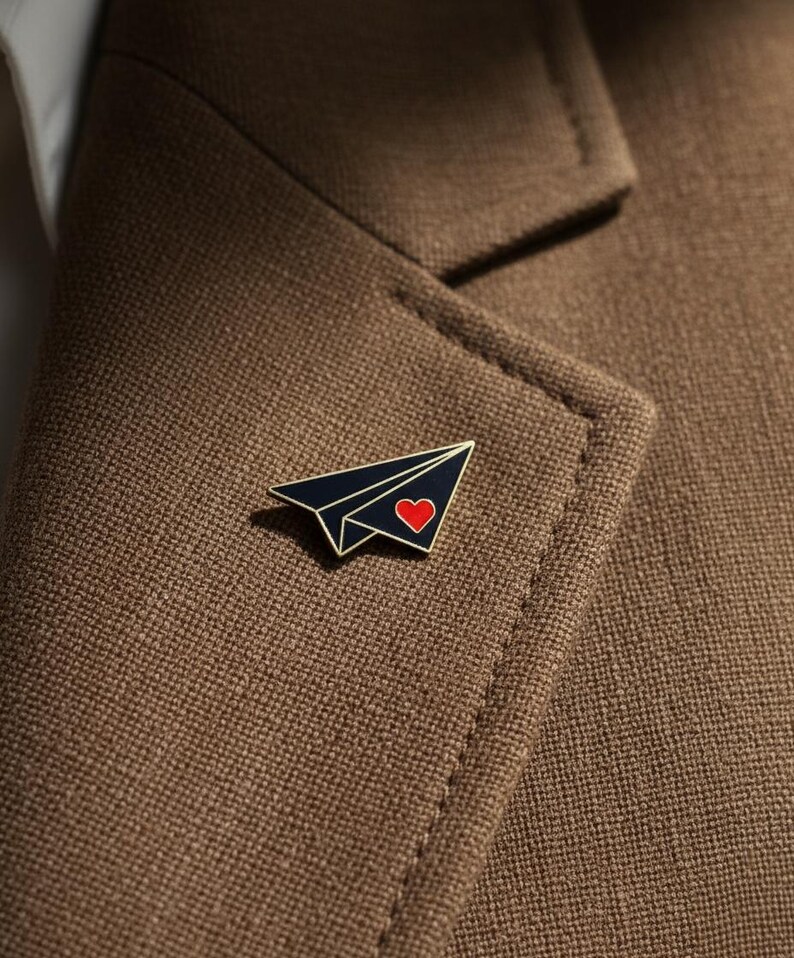 Paper Airplane, Metal Pin, Handmade, Special Pin, Minimalist, Limited ...