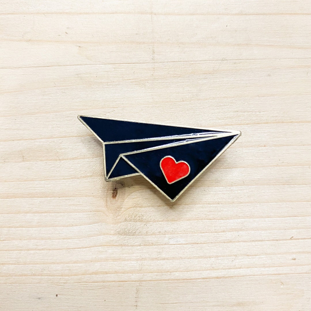 Paper Airplane, Metal Pin, Handmade, Special Pin, Minimalist, Limited ...