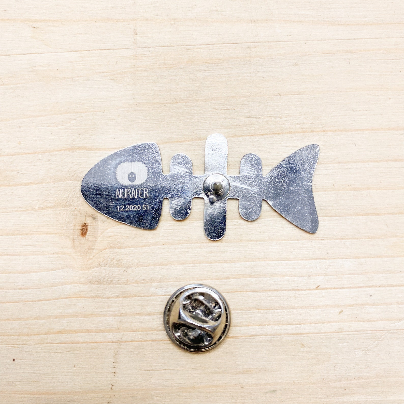 Metal Fishbone Pin, Special Pin, Minimalist, Limited Edition - Etsy