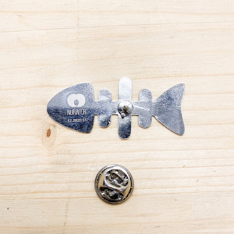 Metal Fishbone Pin, Special Pin, Minimalist, Limited Edition - Etsy