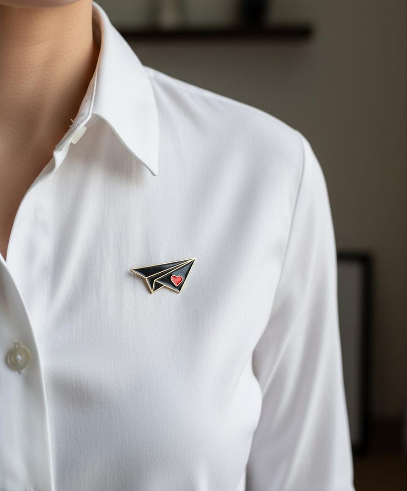 Paper Airplane, Metal Pin, Handmade, Special Pin, Minimalist, Limited ...