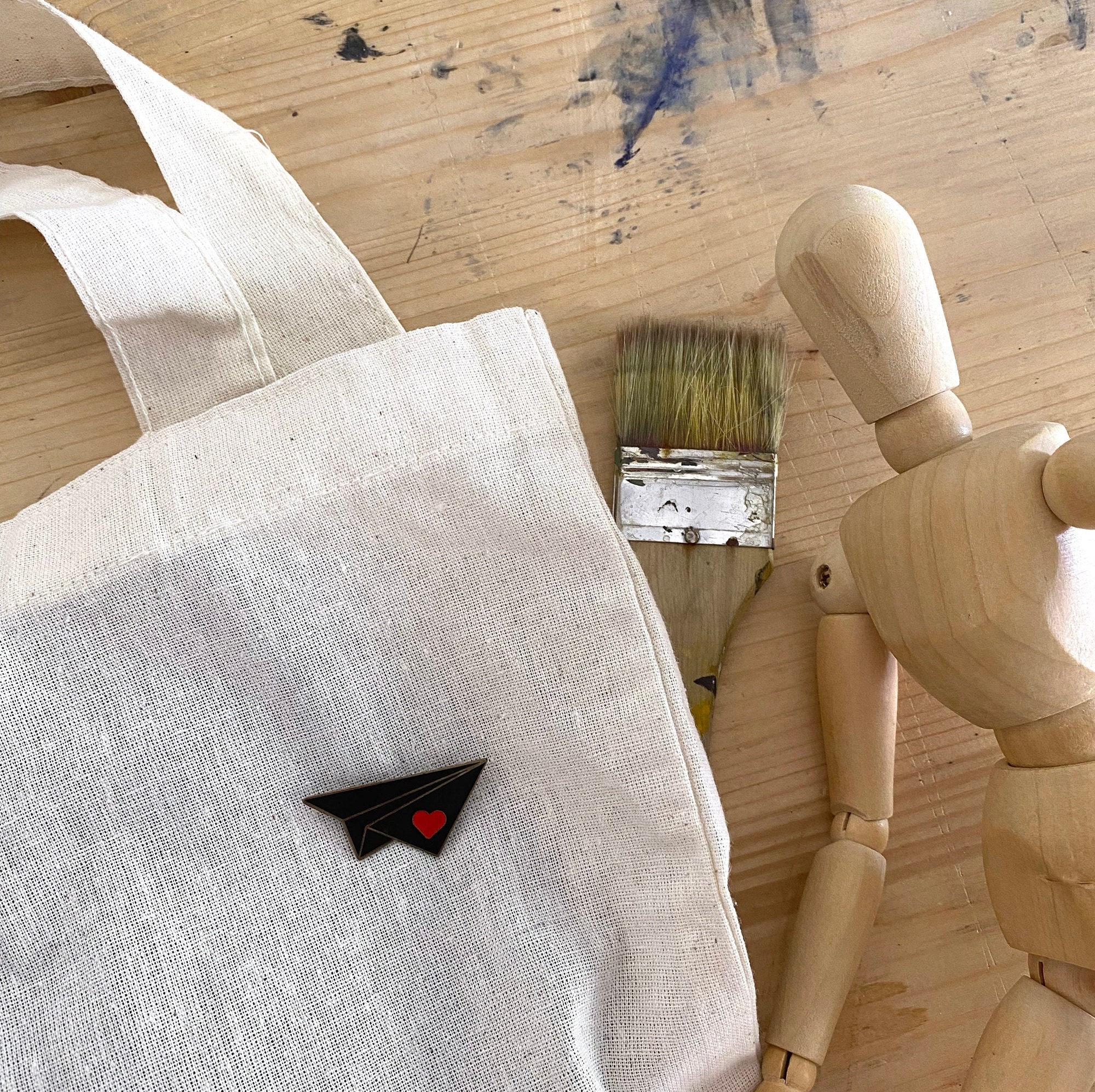 Paper Airplane Metal Pin Handmade Special Pin Minimalist - Etsy