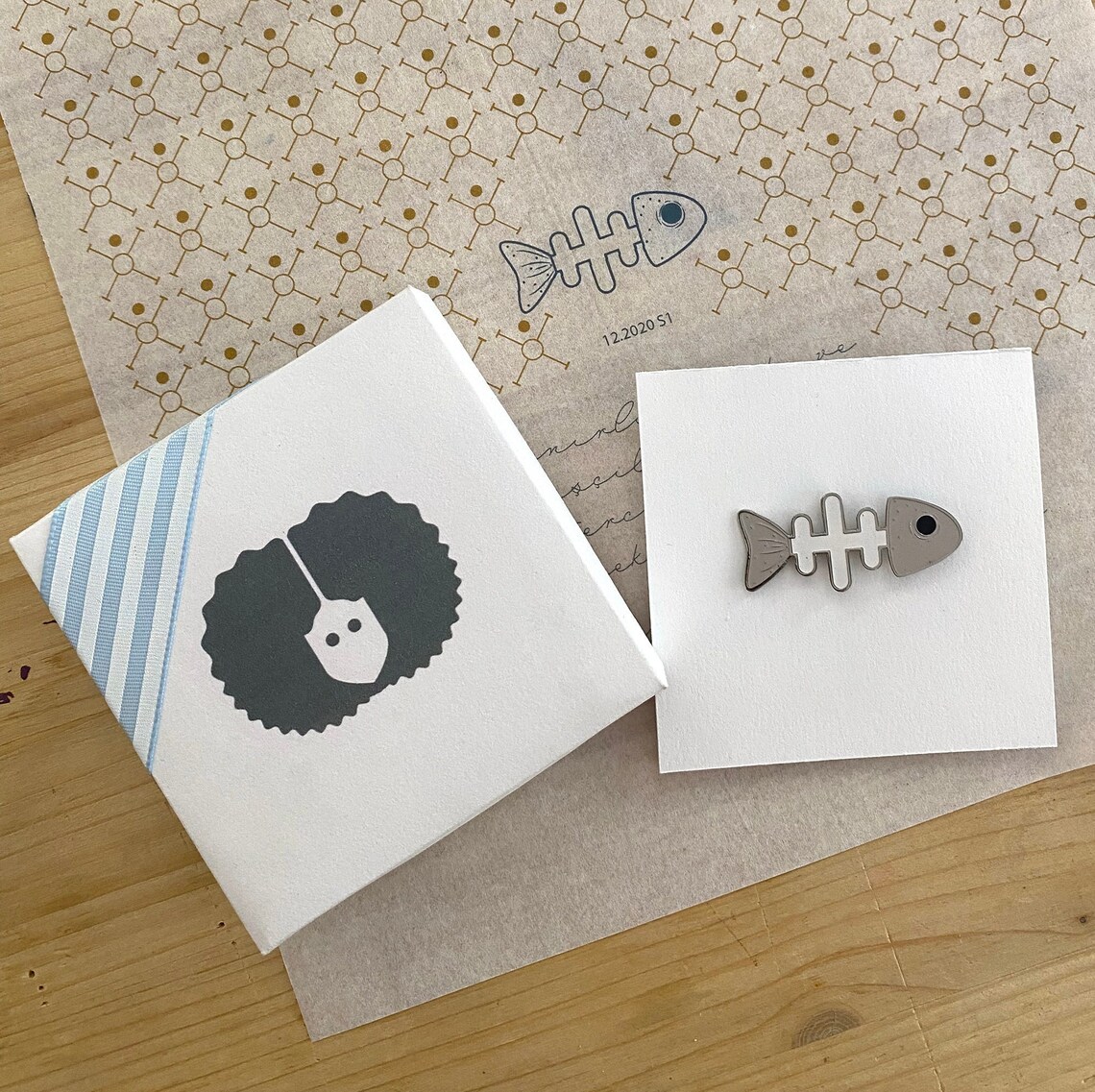 Metal Fishbone Pin, Special Pin, Minimalist, Limited Edition - Etsy