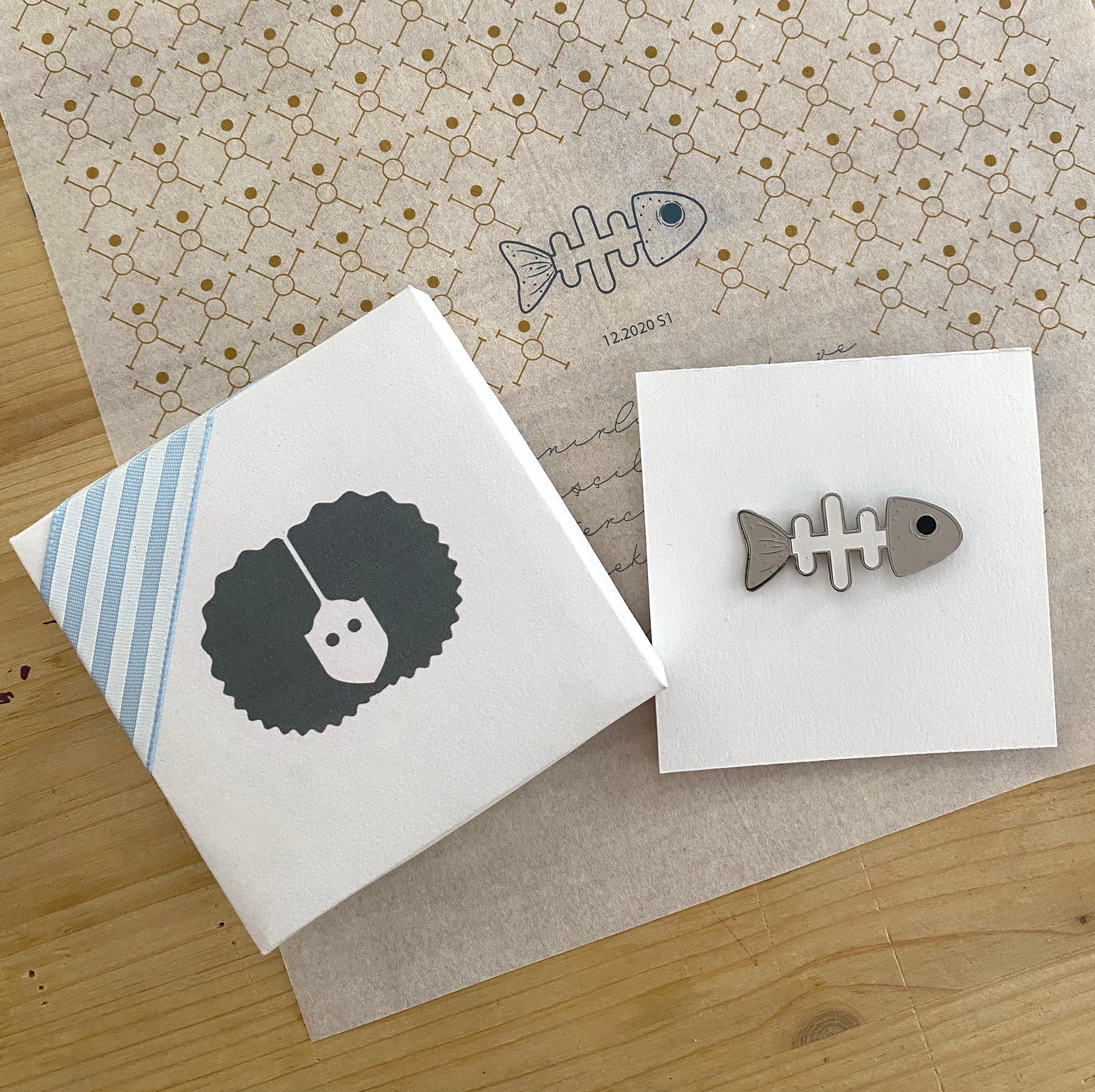 Metal Fishbone Pin, Special Pin, Minimalist, Limited Edition - Etsy