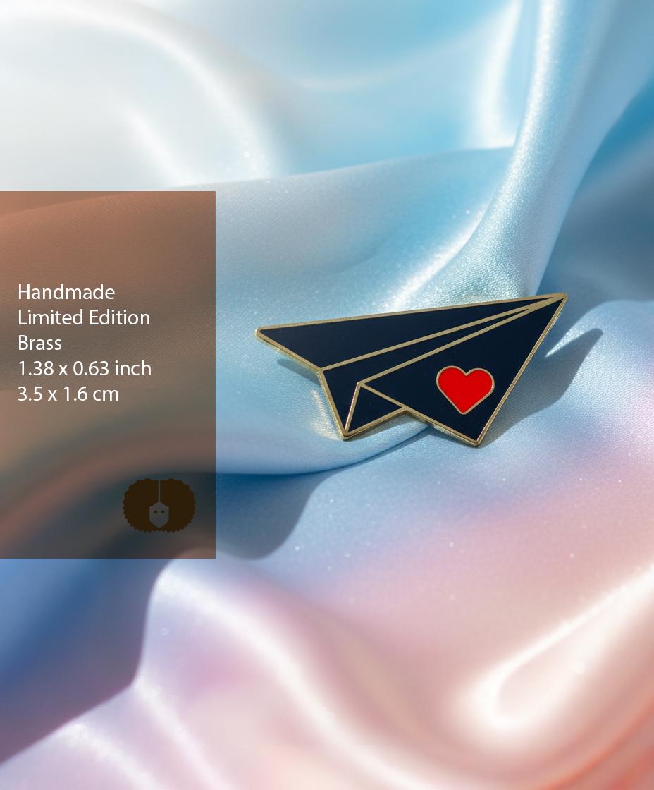 Paper Airplane, Metal Pin, Handmade, Special Pin, Minimalist, Limited ...