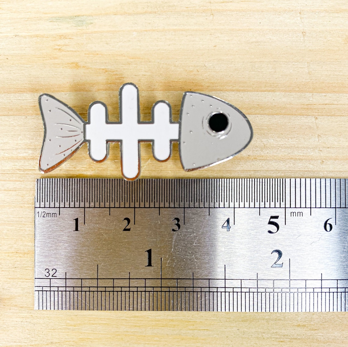Metal Fishbone Pin, Special Pin, Minimalist, Limited Edition - Etsy