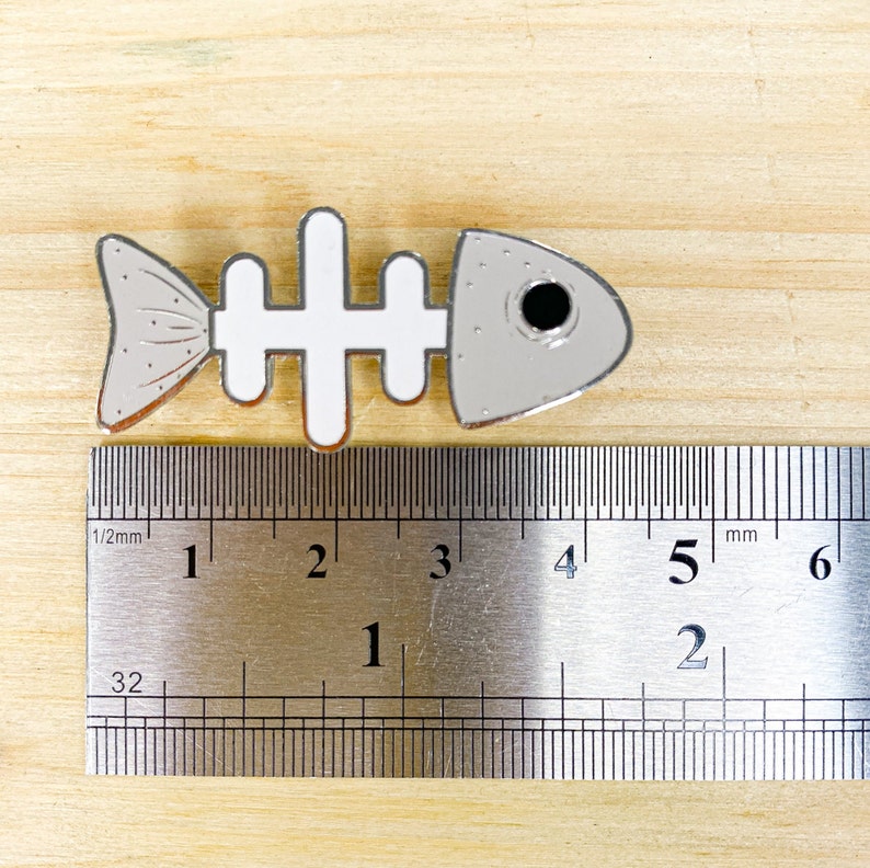 Metal Fishbone Pin, Special Pin, Minimalist, Limited Edition - Etsy