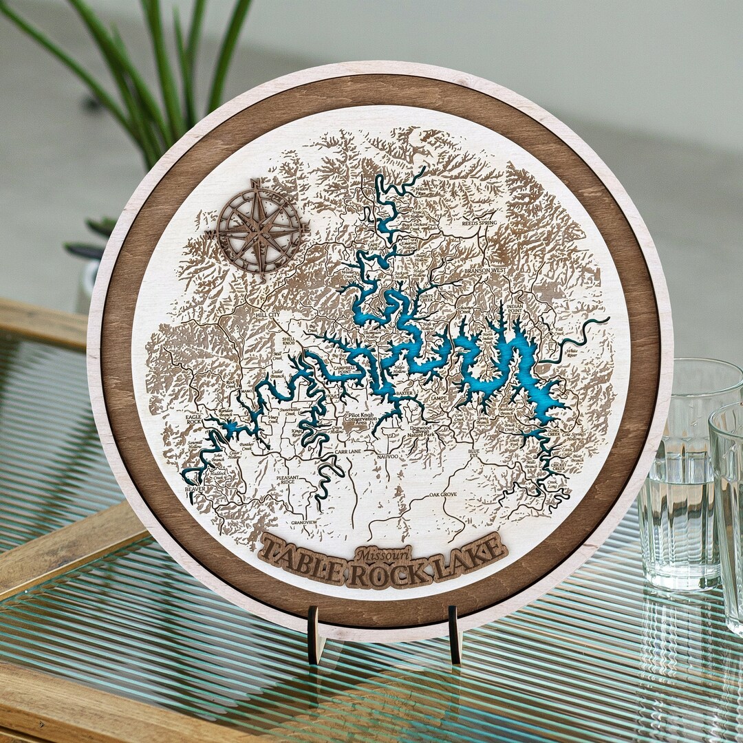 Custom Lake Map Lake House Decor Custom Wood Map - Etsy