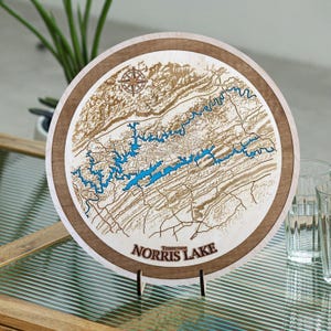 Custom Wooden Lake Map Laser Engraved Wood Wall Decor - Etsy