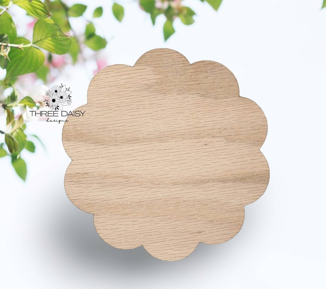 Scallop Shape Wood Cutouts, Laser Cut Unfinished Blanks, Wooden Blanks ...