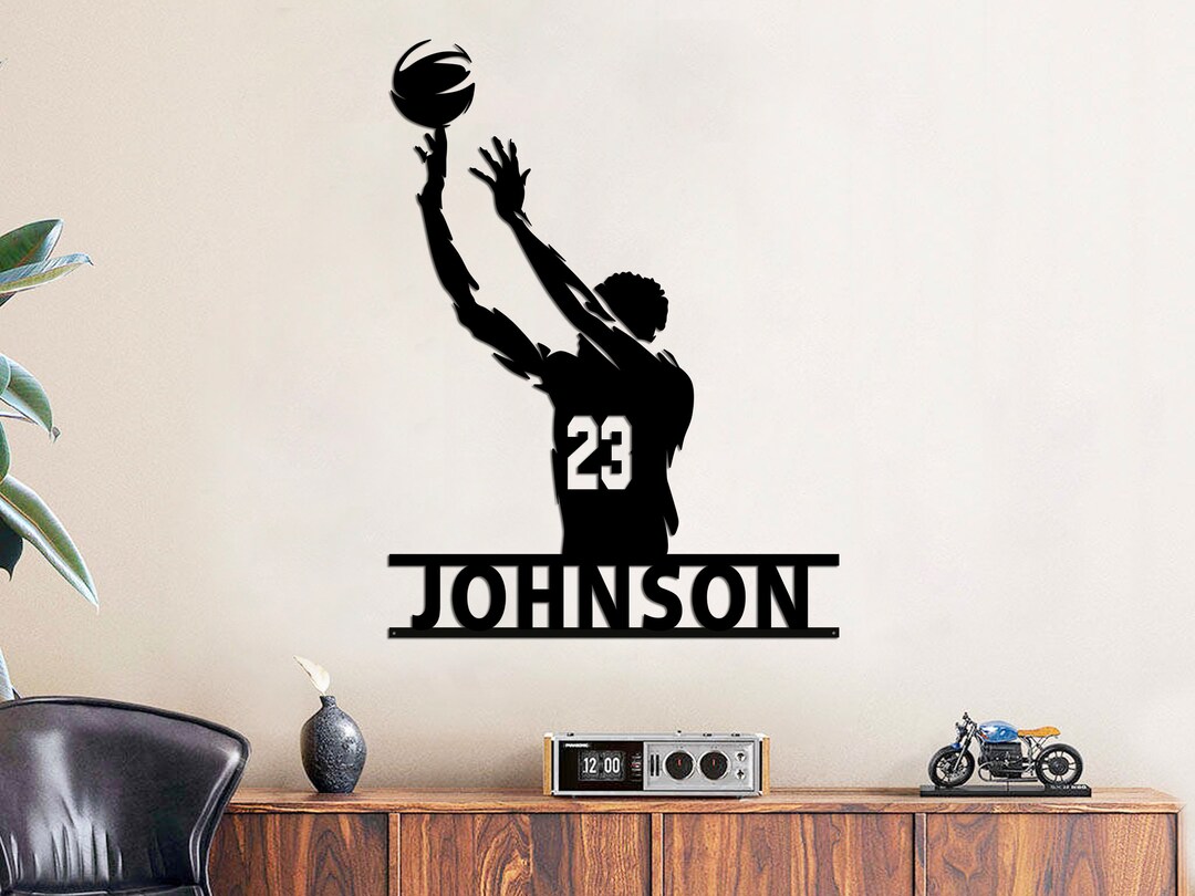 Personalized Basketball Sign, Metal Basketball Wall Art, Custom ...