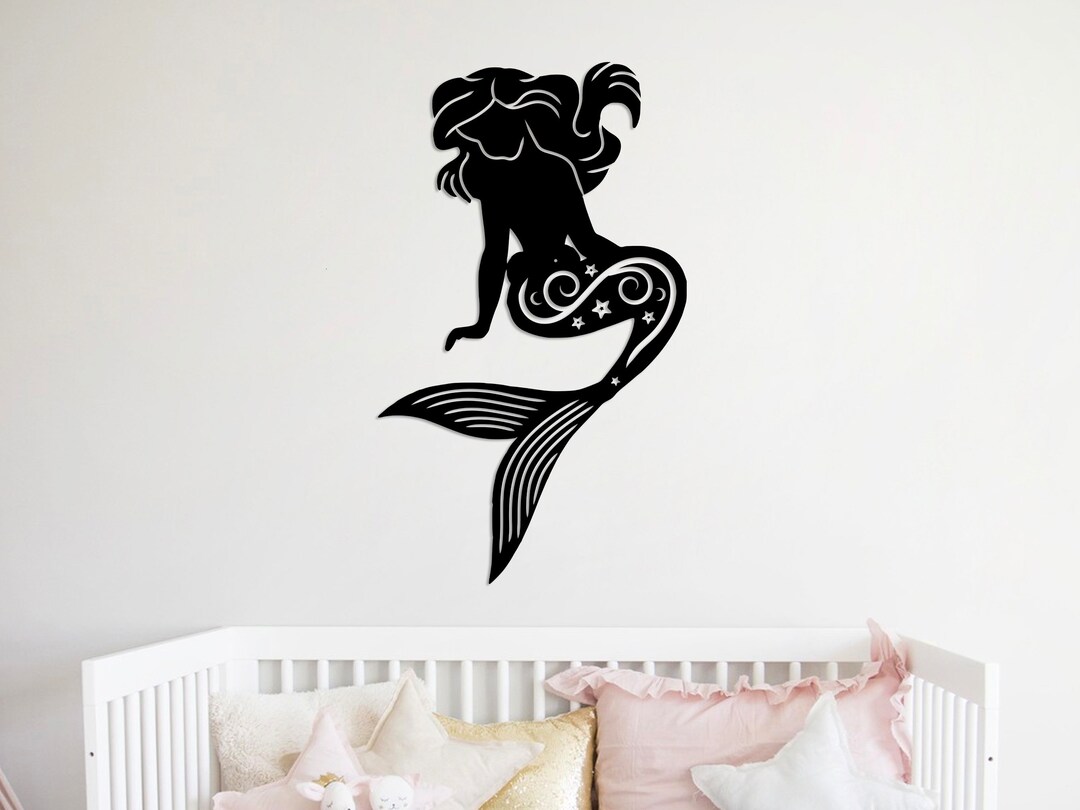 Mermaid Sign, Mermaid Metal Sign, Mermaid Wall Art, Girls Room Metal ...