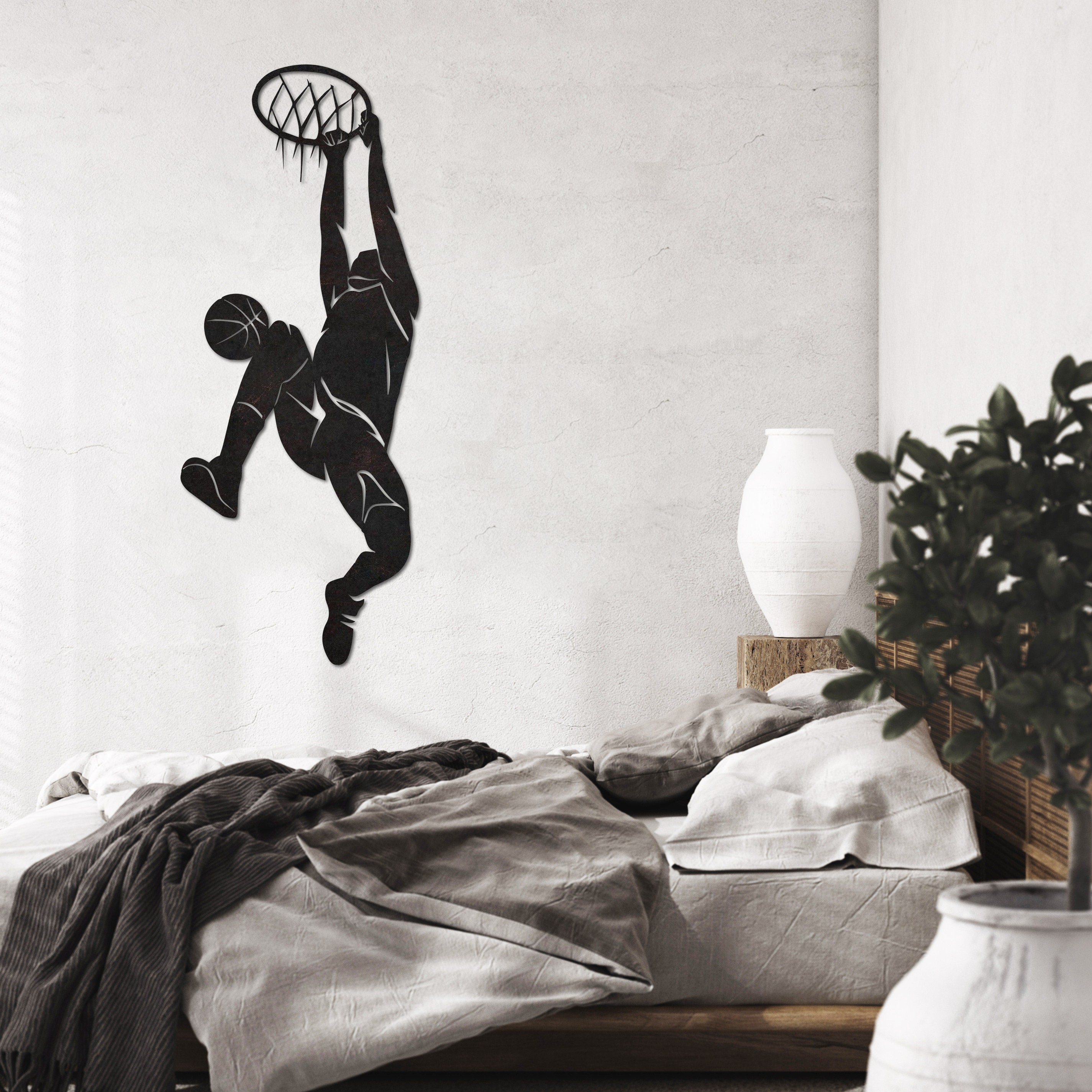 Basketball Sign Basketball Metal Sign Slam Dunk Wall Art - Etsy