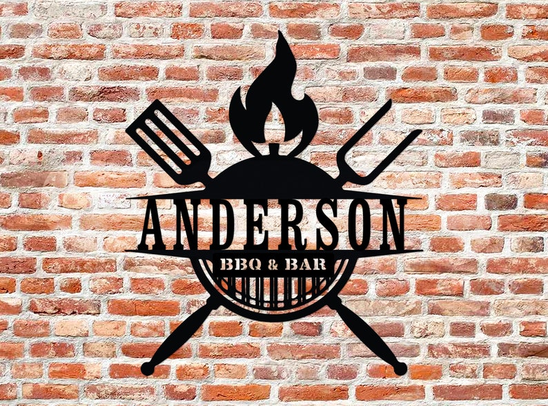 Custom BBQ Sign Personalized Metal Wall Decor BBQ Wall - Etsy