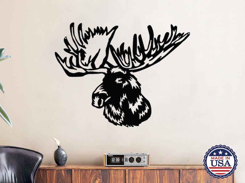 Metal Moose Wall Decor Moose Sign Metal Wall Art Moose - Etsy