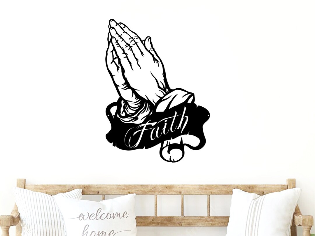 Prayer Sign, Pray Metal Wall Art, Faith Sign, Faith Wall Art, Faith ...