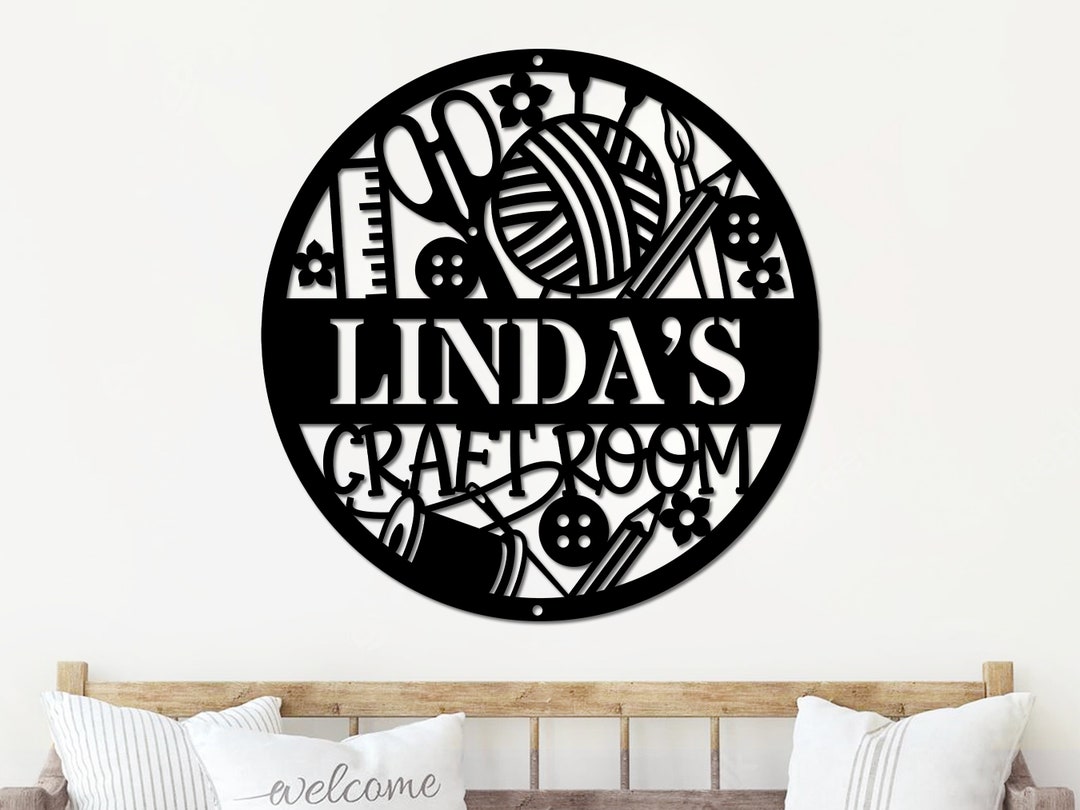 Personalized Craft Room Sign, Custom Craft Room Art, Sewing Room Art ...