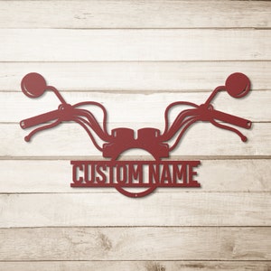 Personalized Motorcycle Sign, Metal Motorcycle Wall Decor, Biker Gift ...
