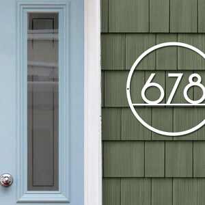 House Number Sign Circle, Home Numbers Sign, Metal House Number Sign ...
