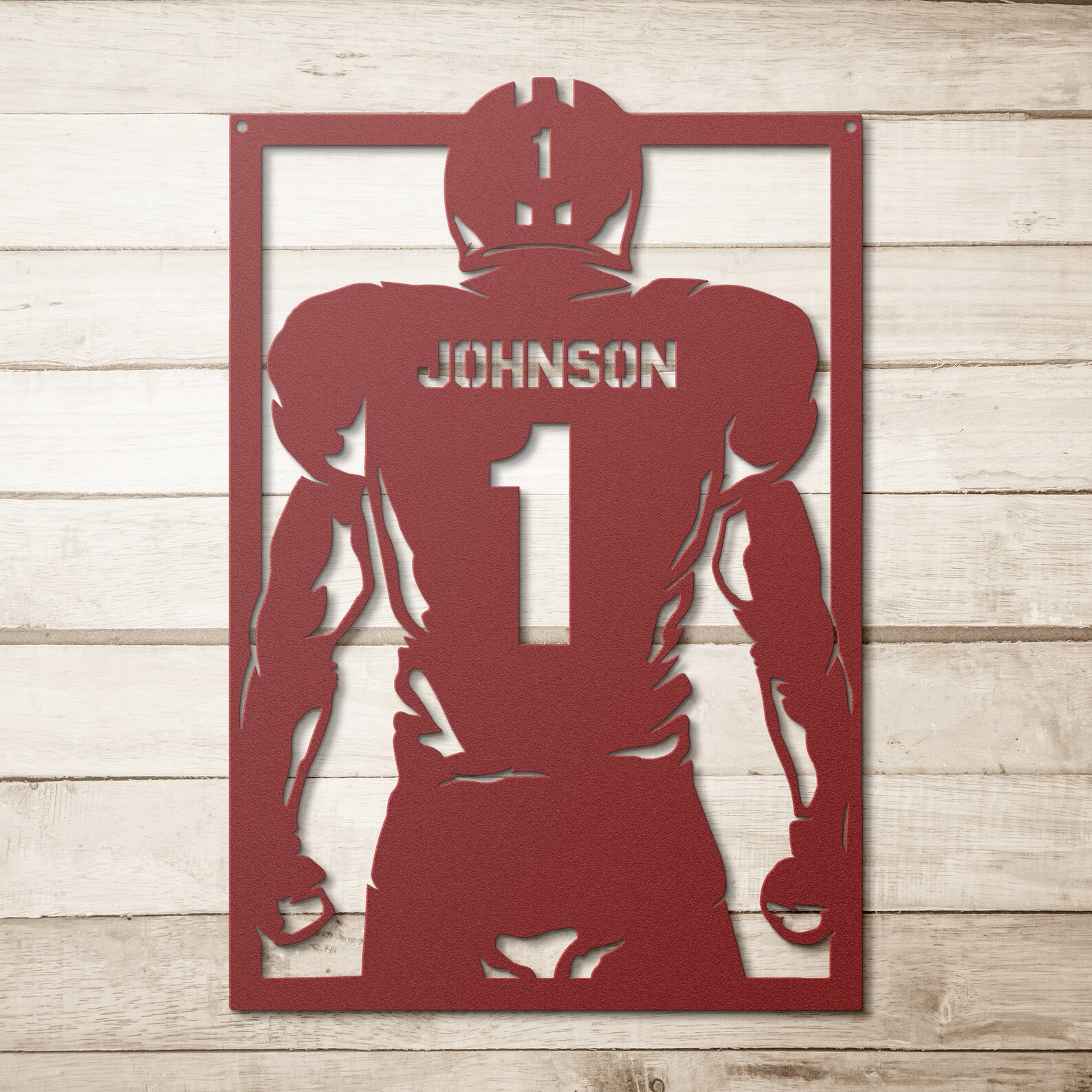 Personalized Custom Football Sign Metal Football Wall Art - Etsy