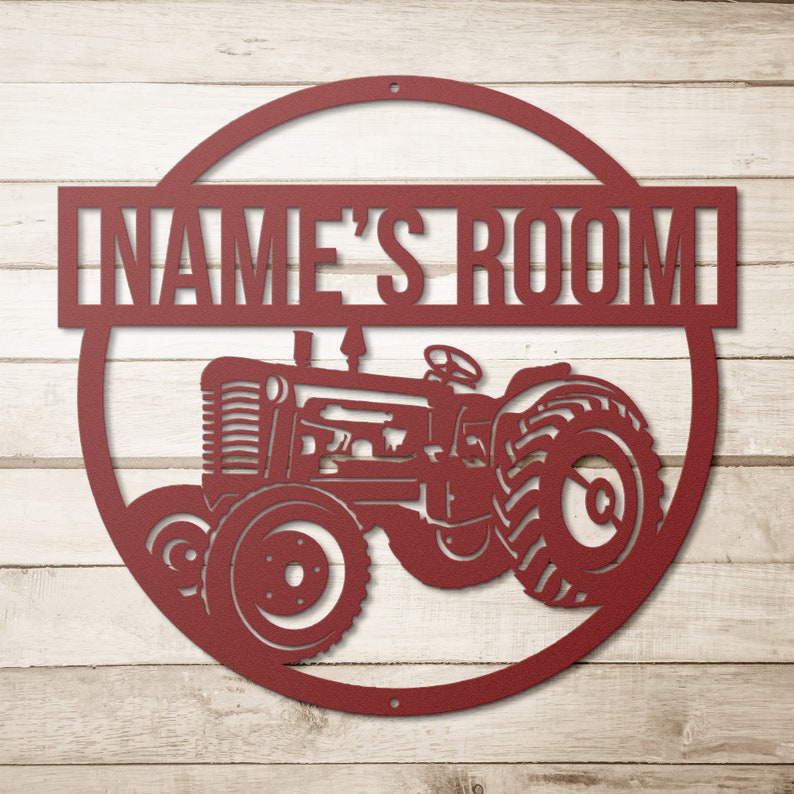 Personalized Tractor Name Sign Metal Tractor Sign Boy Room - Etsy