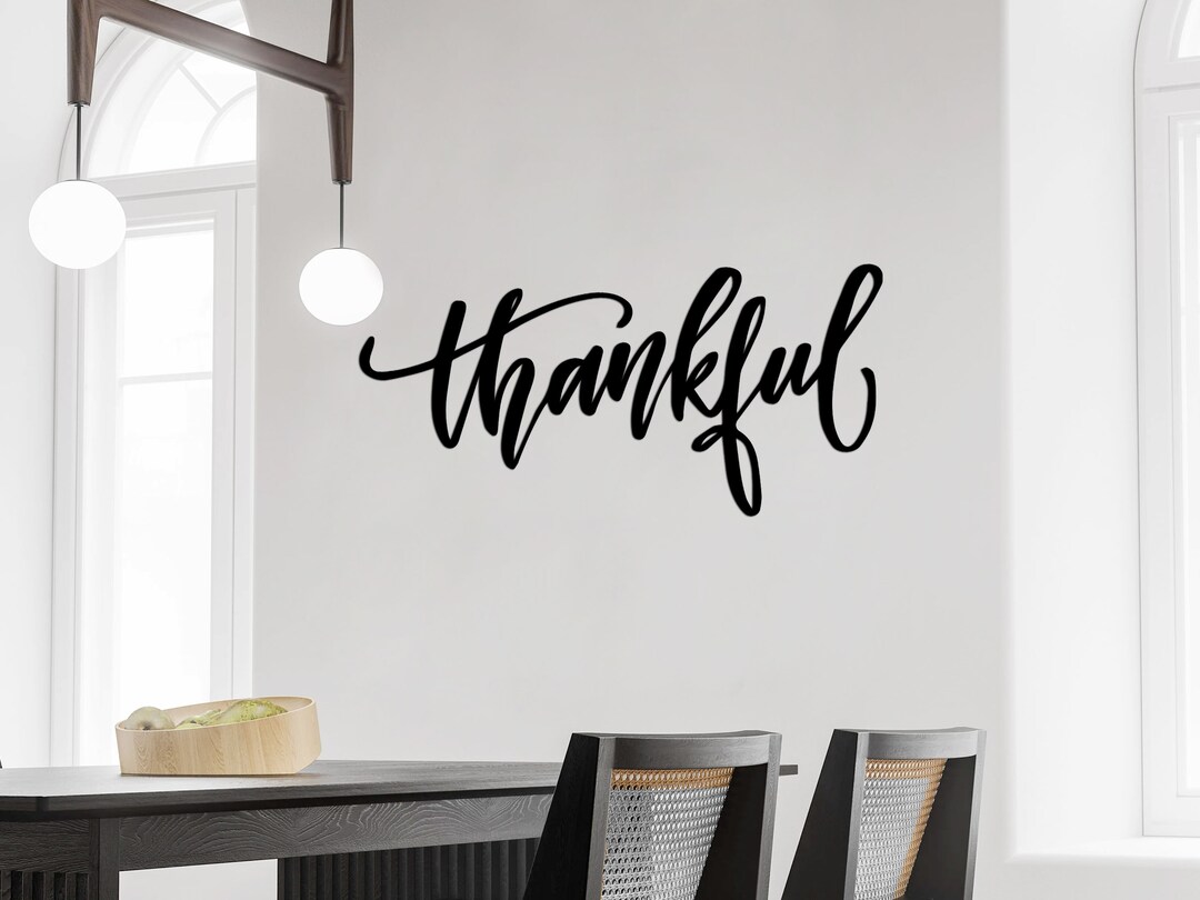 Thankful Metal Sign | Thankful Metal Wall Art, Be Thankful Sign ...