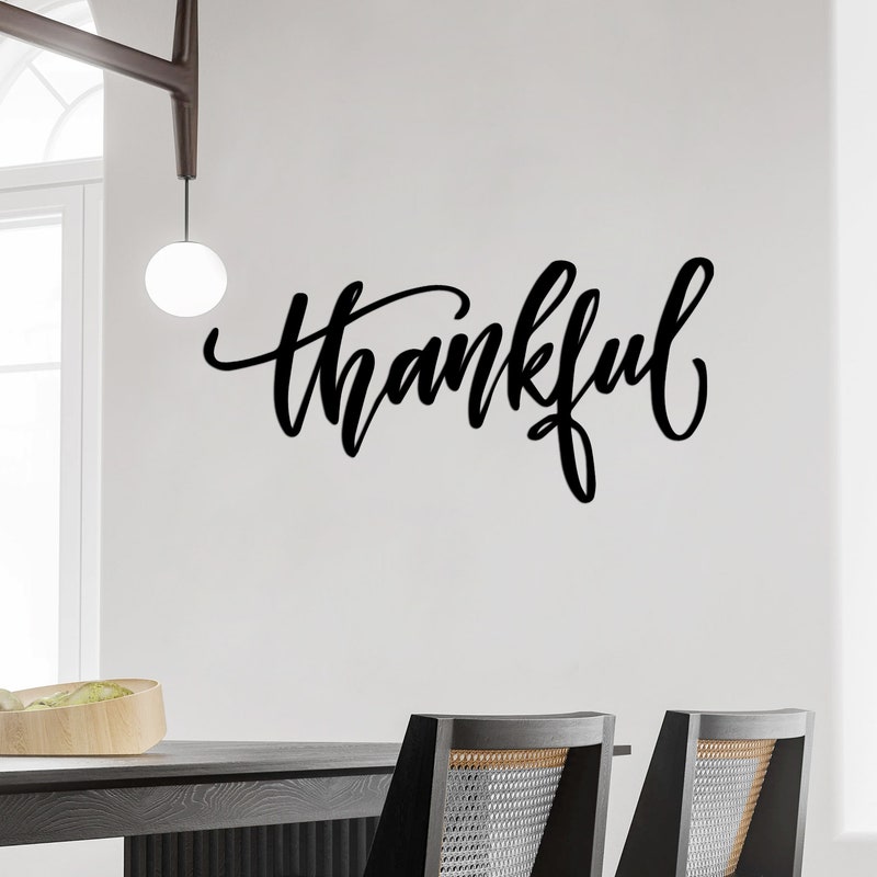 Metal Thankful Sign - Etsy
