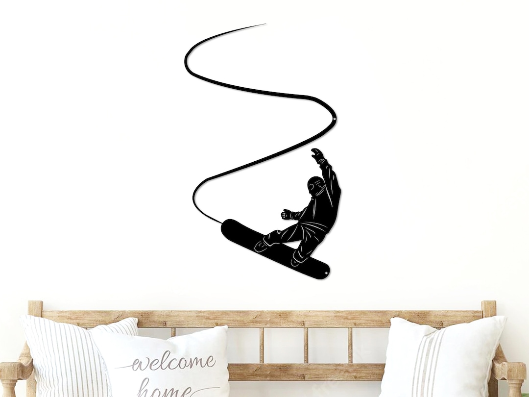 Snowboarding Sign, Snowboard Metal Wall Decor, Snowboarder Gift ...