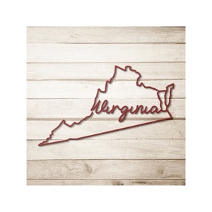 Virginia Sign, Virginia Metal Sign, Metal Virginia State Sign Wall Art ...