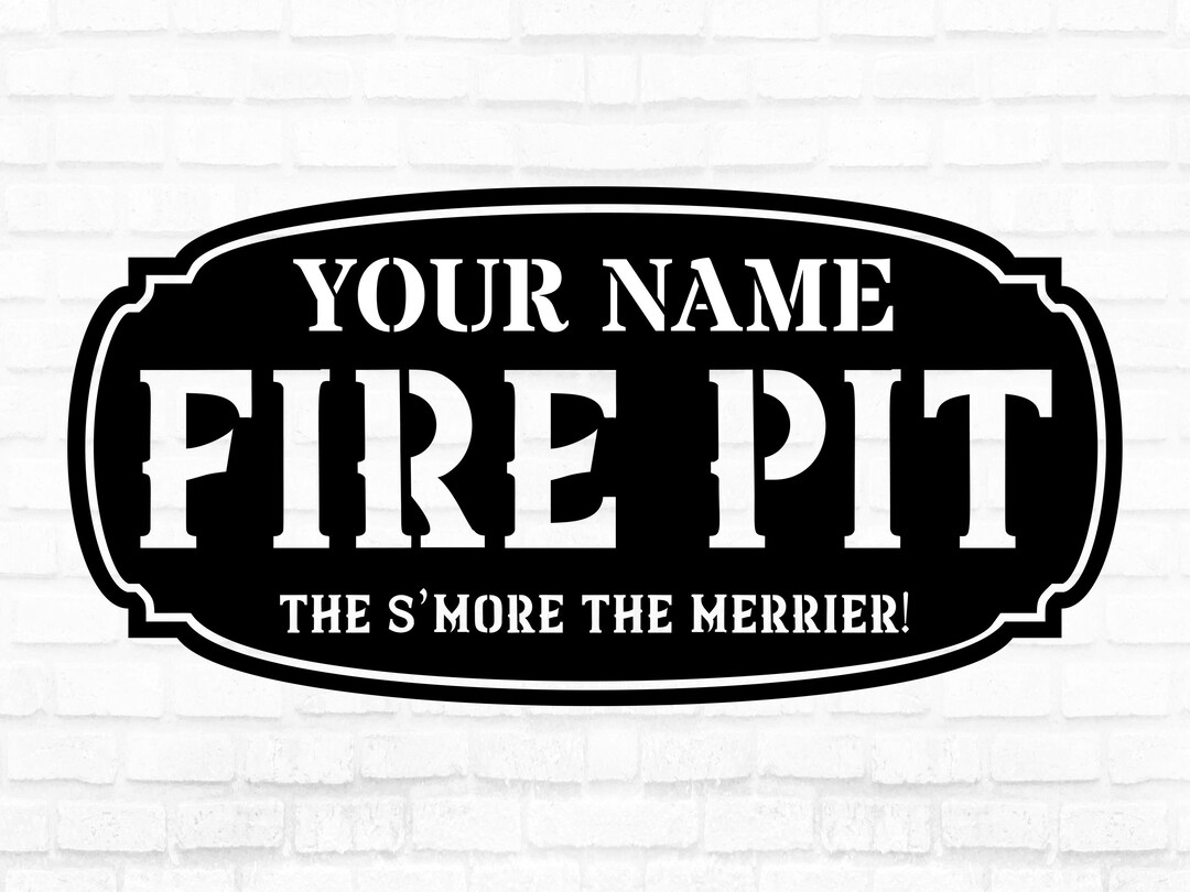 Personalized Campfire Sign, Firepit Sign Metal Wall Decor, Last Name ...