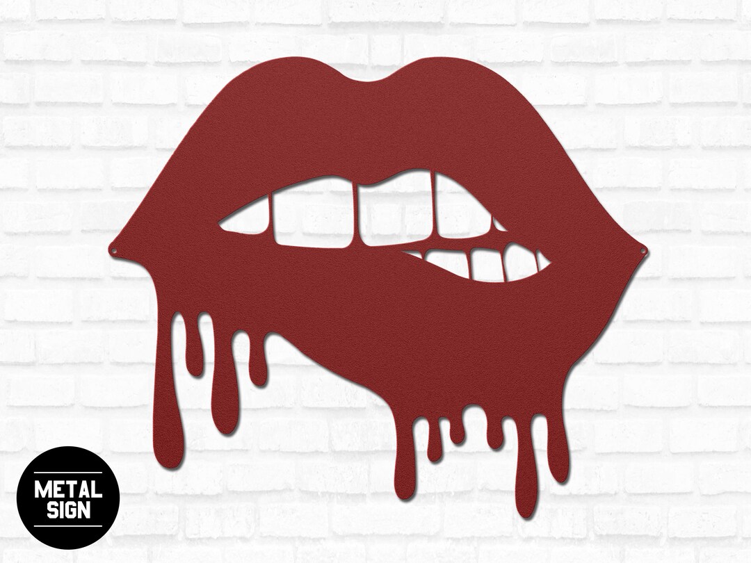 Lips Sign, Metal Wall Art, Lips Home Decor, She Shed Decor, Beauty ...