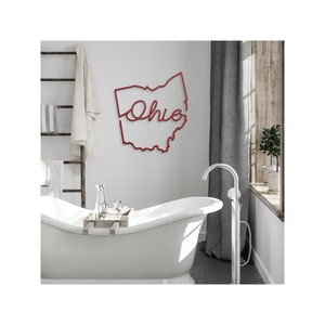 Ohio Sign, Ohio Metal Sign, Metal Ohio State Sign Wall Art, Ohio Metal ...
