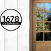 Home Address Sign Circle, House Numbers Sign, Metal House Number Sign ...