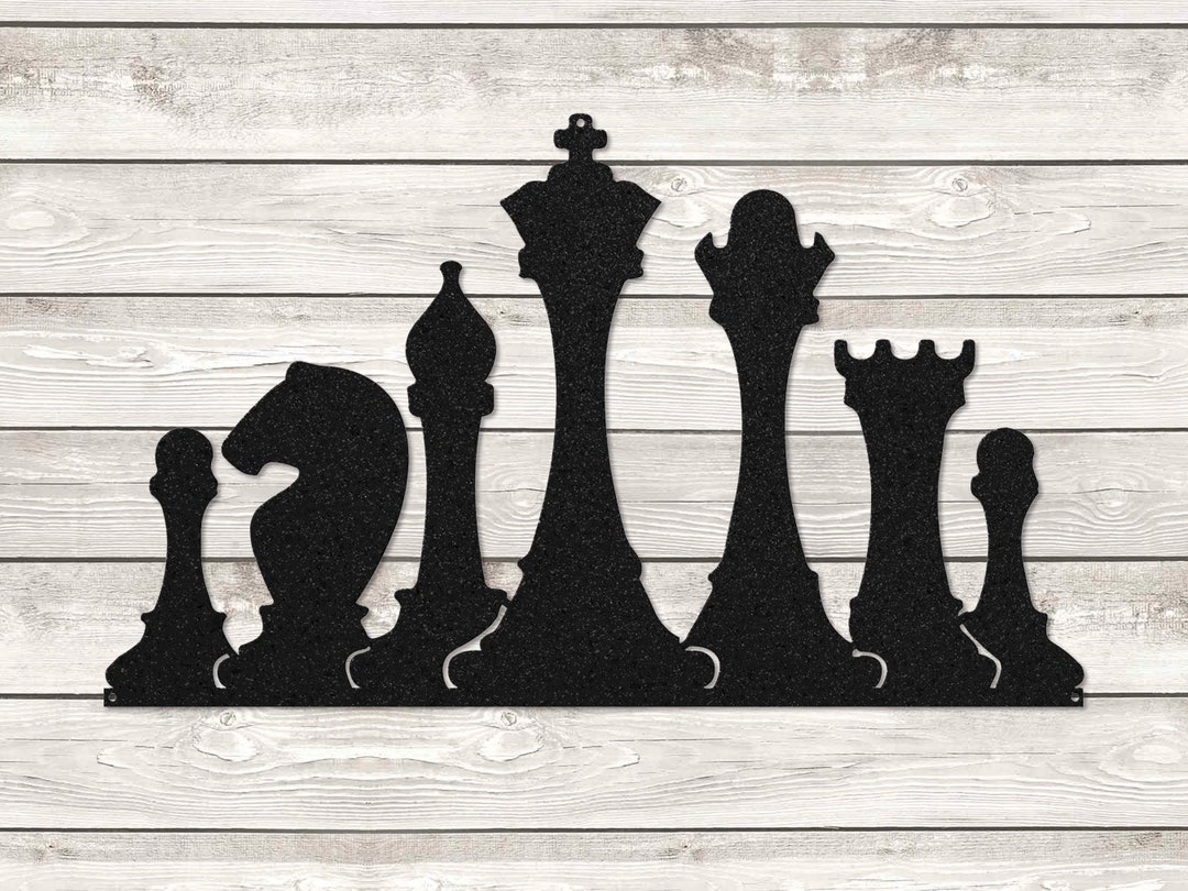 Chess Sign, Metal Chess Wall Art, Chess Decor for Home, Chess Wall Art ...