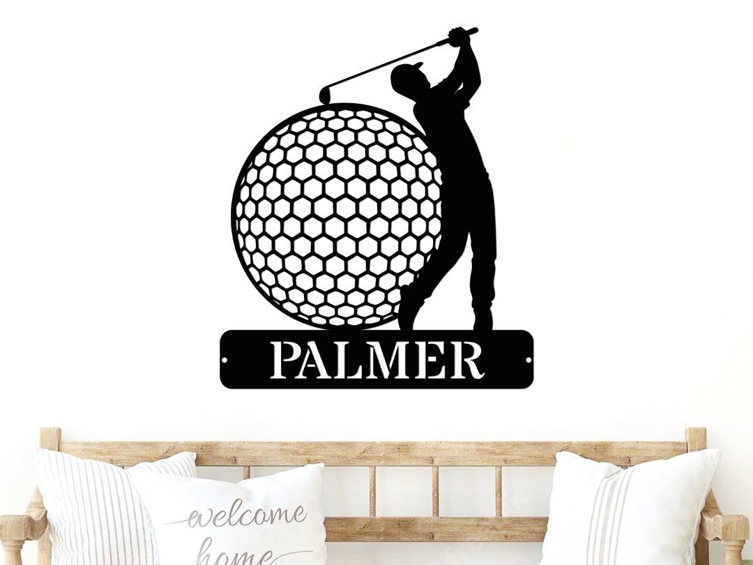Custom Golf Sign, Golf Metal Wall Art, Custom Name Golfing ...