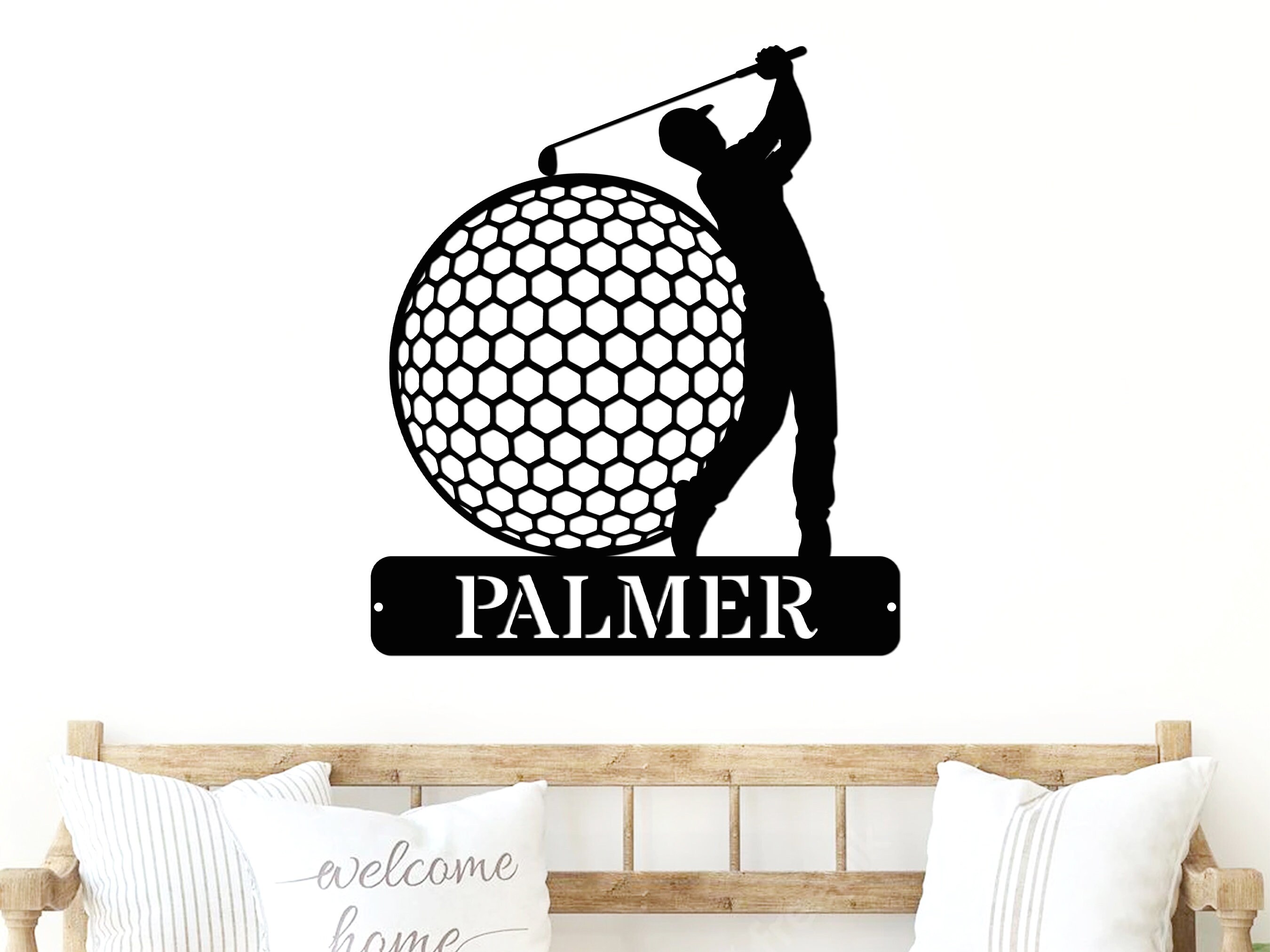 Custom Golf Sign, Golf Metal Wall Art, Custom Name Golfing ...