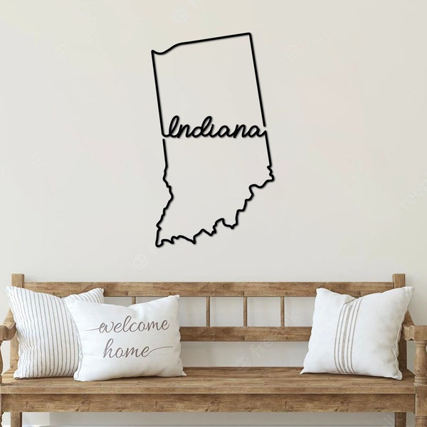Indiana State Sign - Etsy