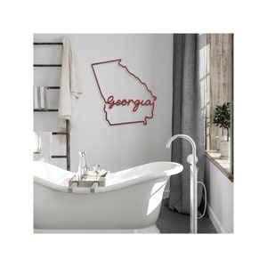Georgia Sign, Georgia Metal Sign, Metal Georgia State Sign Wall Art ...