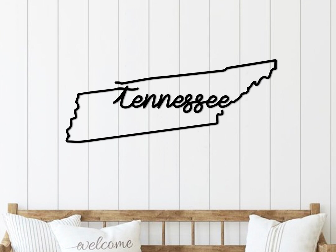 Tennessee Sign, Tennessee Metal Sign, Metal Tennessee State Sign, State ...