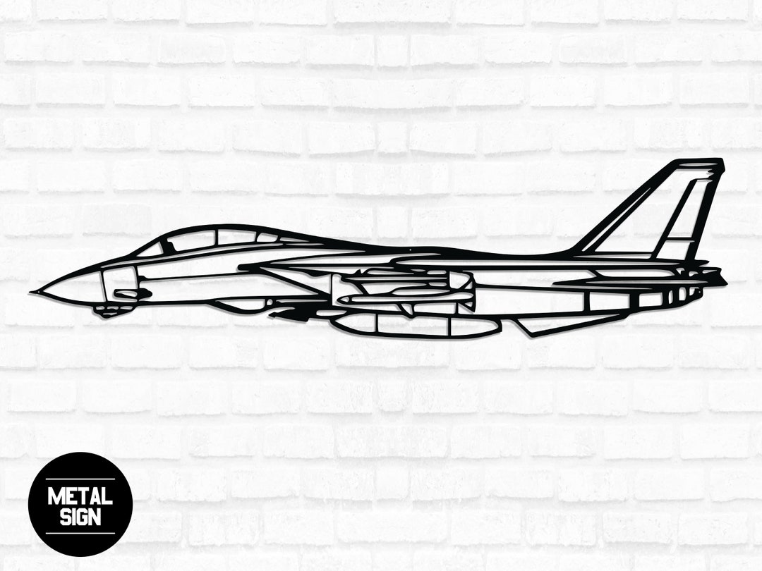 F-14 Metal Sign, F-14 Tomcat Sign, Jet Decor, Fighter Jet Wall Art ...