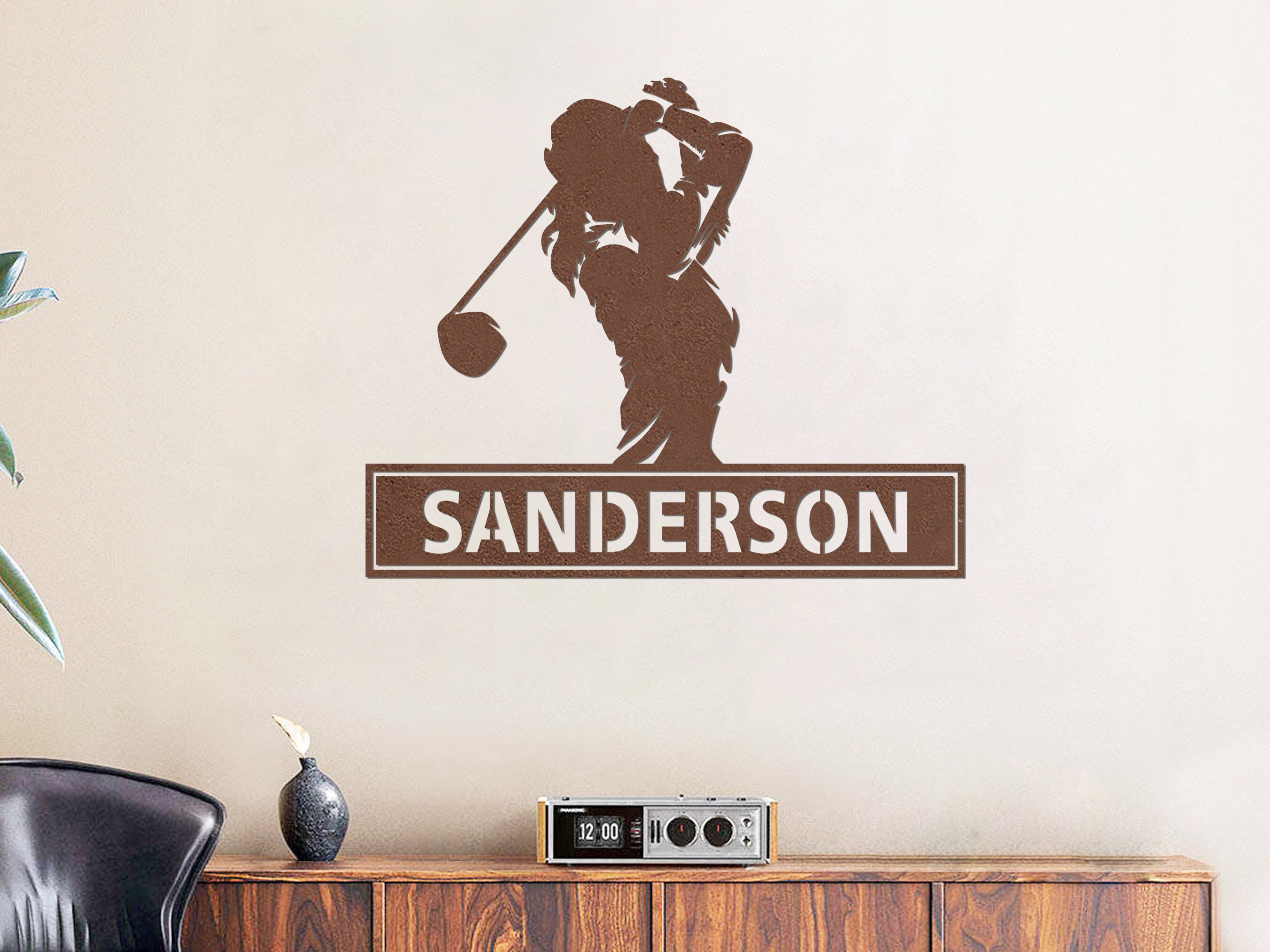 Custom Golf Sign, Women's Golf Metal Wall Art, Name Golf Sign ...