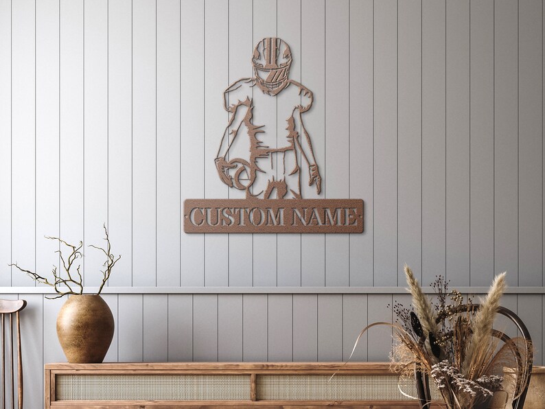 Personalized Football Sign Football Metal Wall Art Custom - Etsy