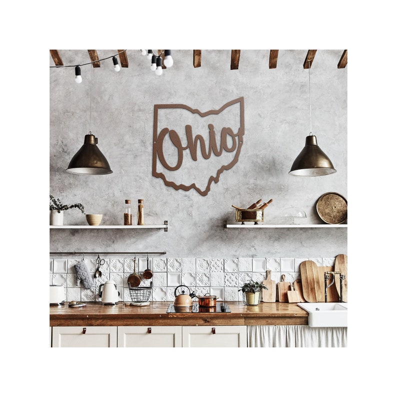 Ohio Sign, State of Ohio Metal Sign, State Outline, Ohio Wall Art, Ohio ...