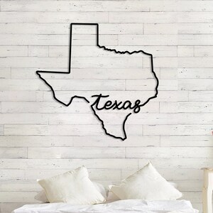 Texas Sign, Texas State Sign Wall Art, Texas Metal Wall Art, Outline of ...
