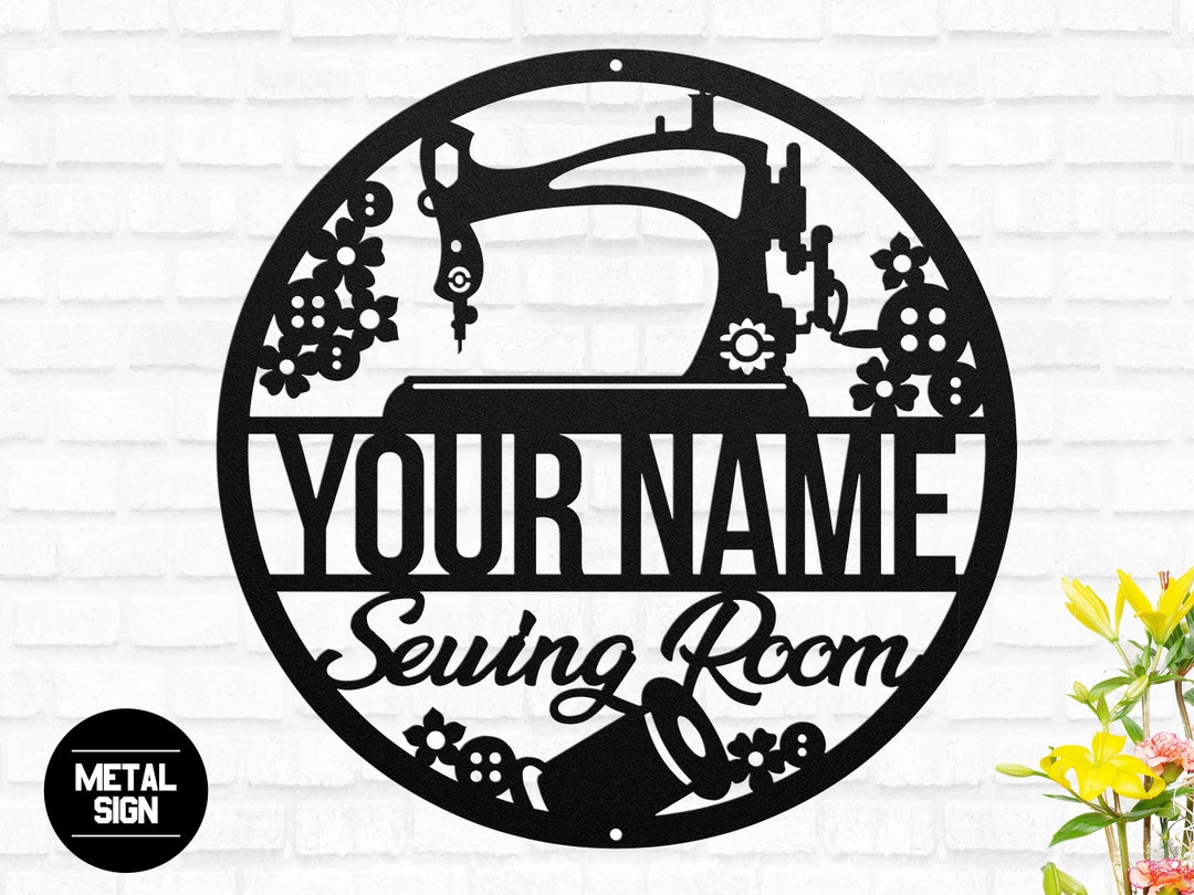 Personalized Sewing Room Sign, Custom Craft Room Art, Sewing Wall Art ...