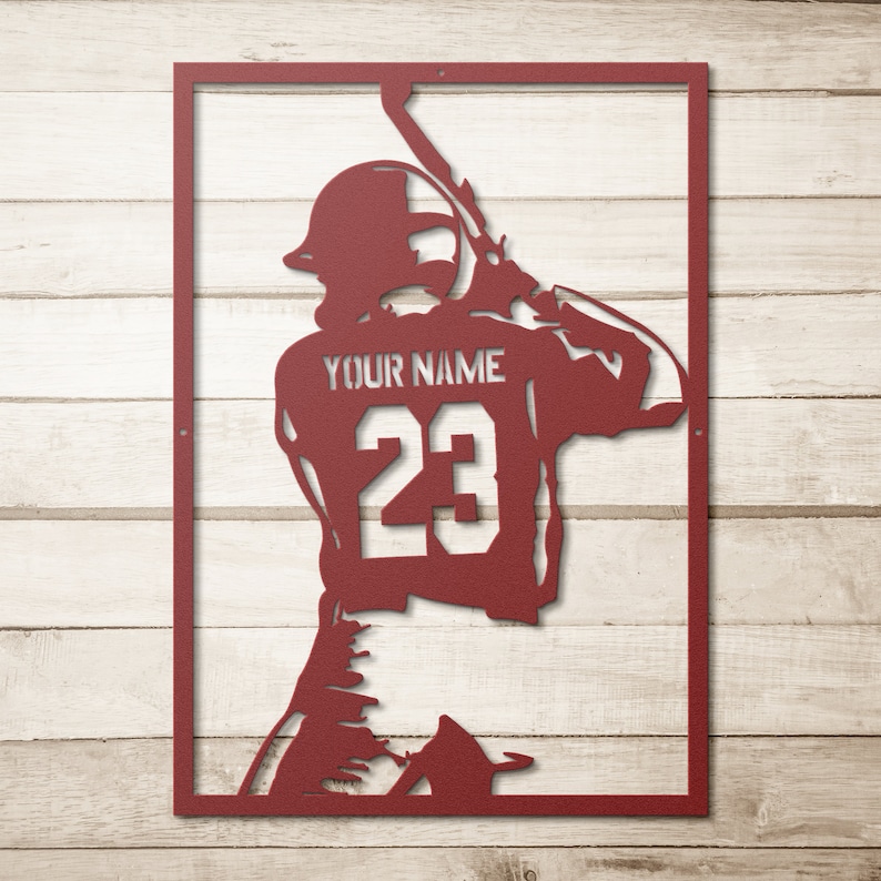 Custom Baseball Metal Sign Custom Baseball Sign Personalized - Etsy