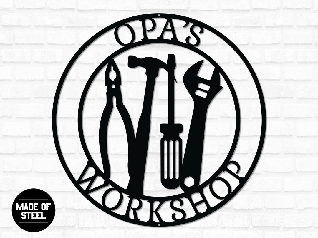 Opa's Workshop Sign, Gift for Grandpa, Custom Workshop Sign, Gift for ...